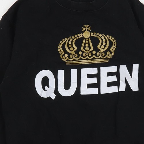 Famona Womens Black Cotton Blend Sweatshirt Size XS - Queen | eBay UK