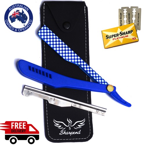 Barber Cut Throat Straight Razor Beard Shaving Knife Stainless Steel ...