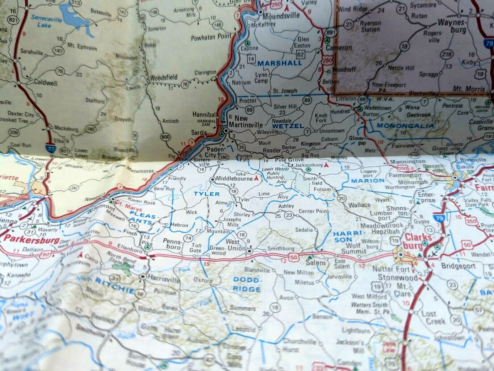 OHIO & WEST VIRGINIA 1988 Vintage AAA State Map | eBay