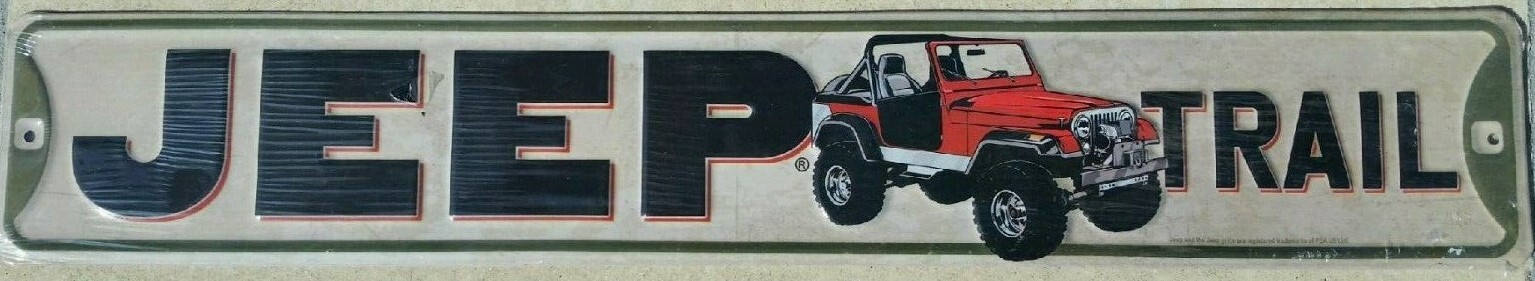 Jeep Trail Metal Sign Raised Letters Wrangler Rubicon | eBay