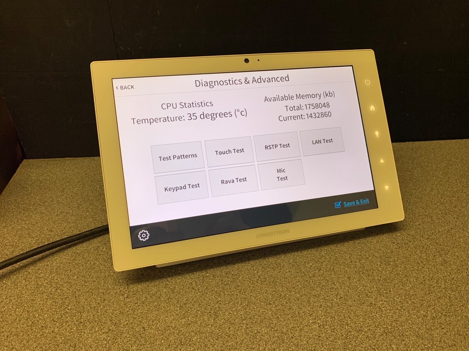 Crestron TSW-1060-W-S 10.1 in. Touch Screen, White Smooth With Table ...