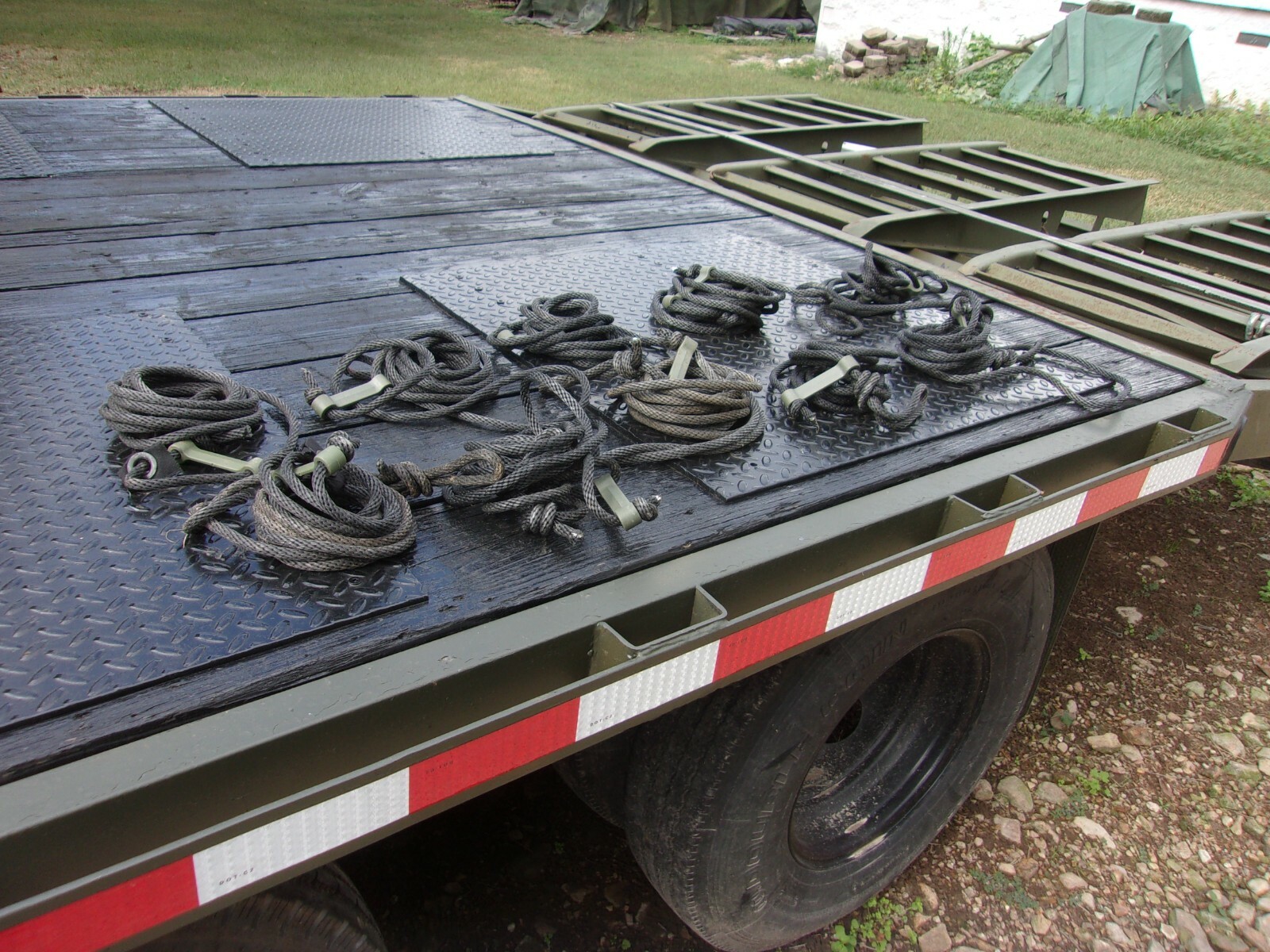 10 TEN MILITARY SURPLUS NYLON ROPES WITH DOGBONE TENT TARP TRUCK 12" FT ...