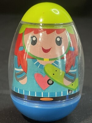 PLAYSKOOL Weebles Weeble Wobble Figure SKATEBOARD REDHEAD GIRL Hasbro ...