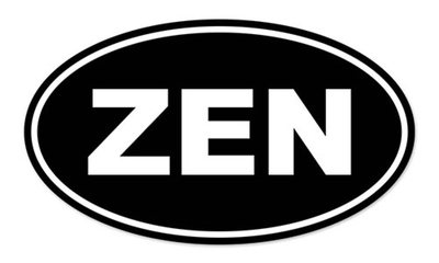 ZEN Black Oval car bumper sticker decal 5" x 3" | eBay