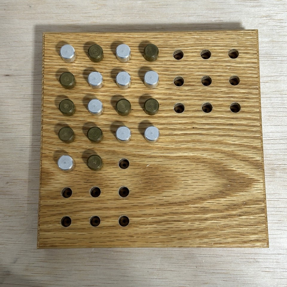 Vintage 1964 TRI Puzzler Game by SETKO Walnut Board Metal Peg Game ...