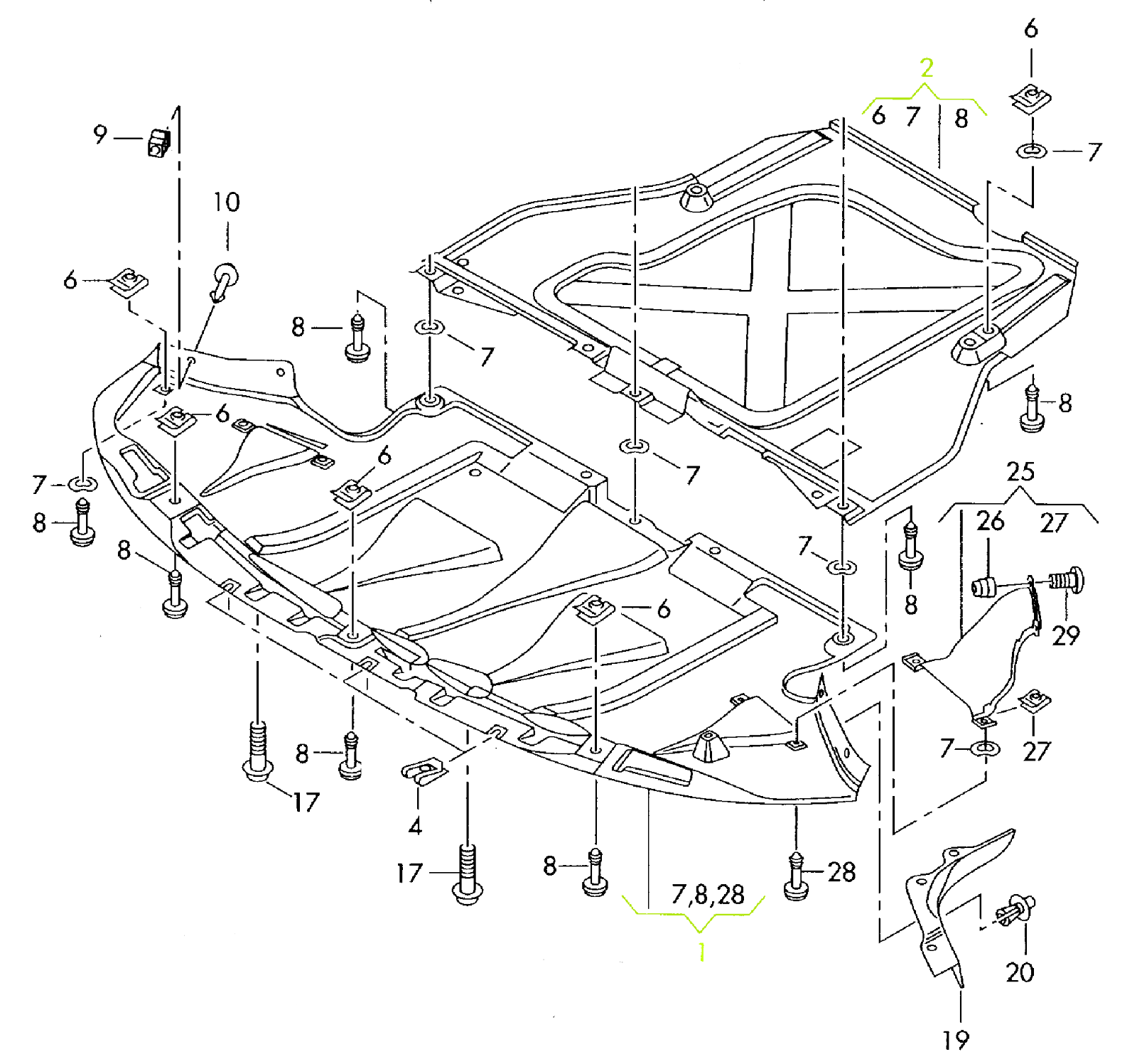 Audi 4F0863822A Genuine OEM Factory Original Rear Deflector for sale ...