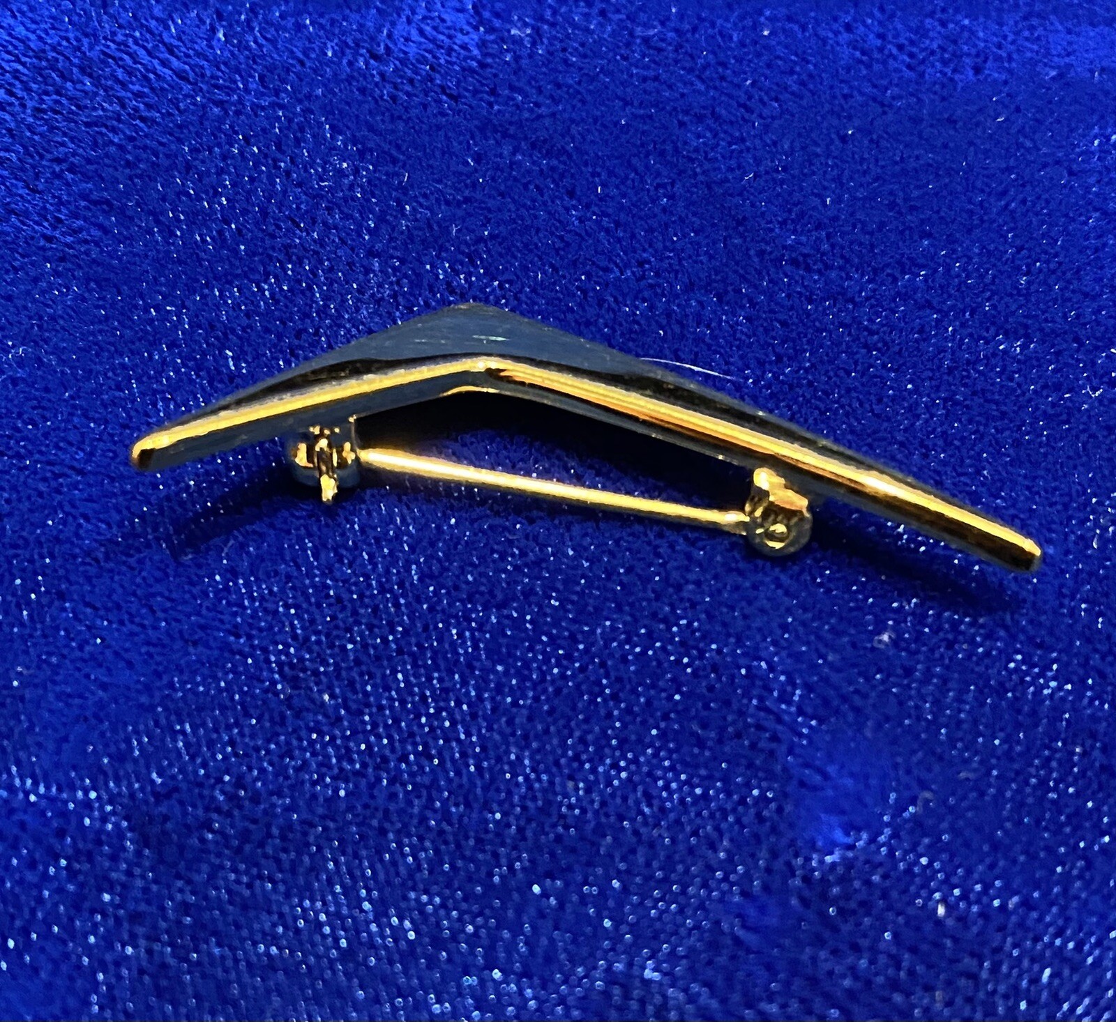 Vintage Monet Atomic Art Deco Style Gold Tone V-Shape… - Gem