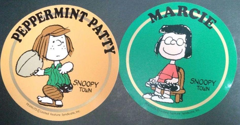 Snoopy Town Limited Big Sticker Peppermint Patty Marcy | eBay