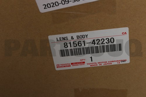 8156142230 Genuine Toyota LENS & BODY RR 81561-42230 | eBay Australia