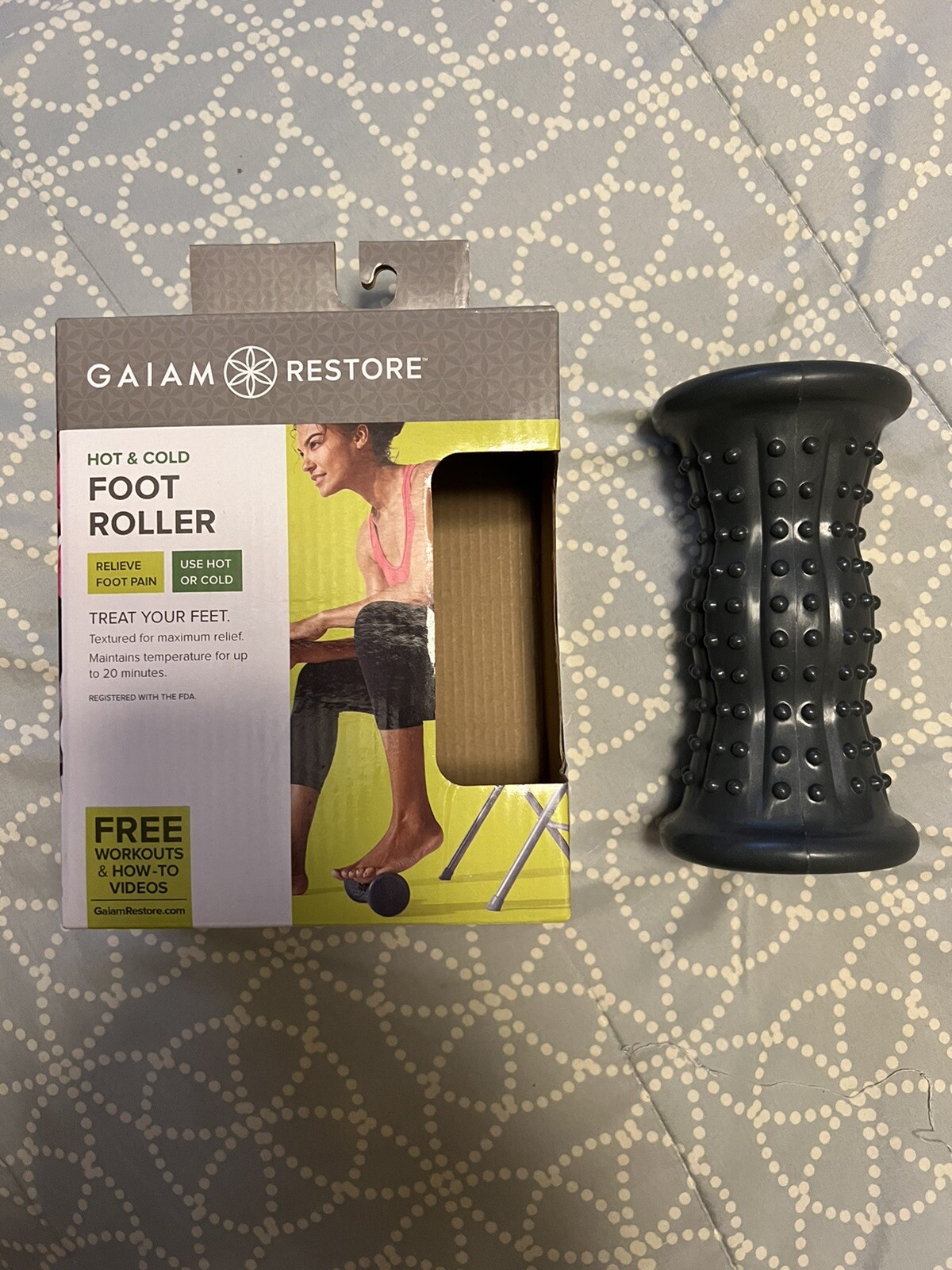 GAIAM Restore Hot & Cold FOOT ROLLER/Massager Relieve Foot Pain USED | eBay