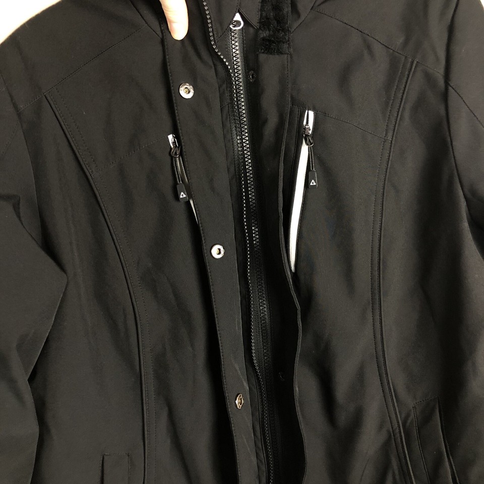 Gerry Men’s Large Coat Black Softshell Jacket Water Resistent Pockets ...