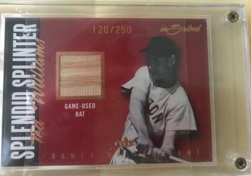 TED WILLIAMS SPLENDID SPLINTER GAME-USED BAT MINT 120 OF 250 | eBay