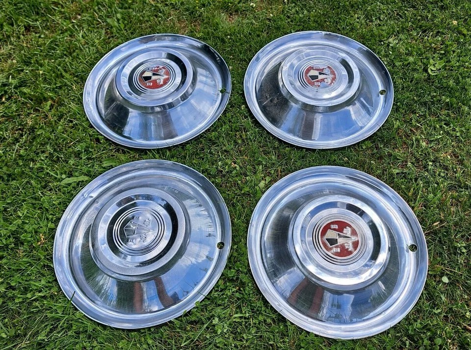 SET OF 4 1955 1956 HUDSON HORNET SPECIAL SUPER 8 CUSTOM HUBCAPS WHEEL ...