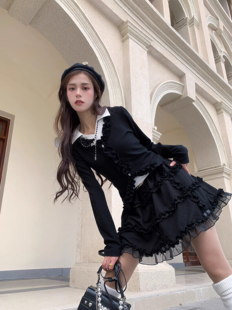 Women Petticoat Underskirt A-line Skirt Mesh Lace Japanese Women Petticoat Underskirt A-line Skirt Mesh Lace Japanese