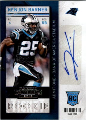 2013 Panini Contenders #152A Kenjon Barner RC Auto - ROOKIE CARD | eBay