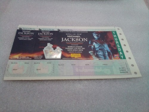 Michael Jackson ticket 14 July 1997 Unused mint rare printers proof ...