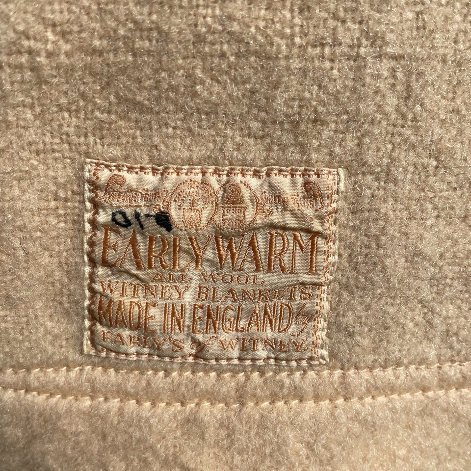 Vintage Early Warm Witney Wool Blanket Beige Made In England 210cm X ...