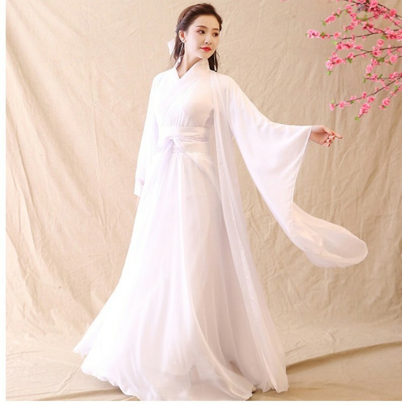 Hanfu Chinese Ancient Traditional Fairy Costume Suits Womens Wide ...