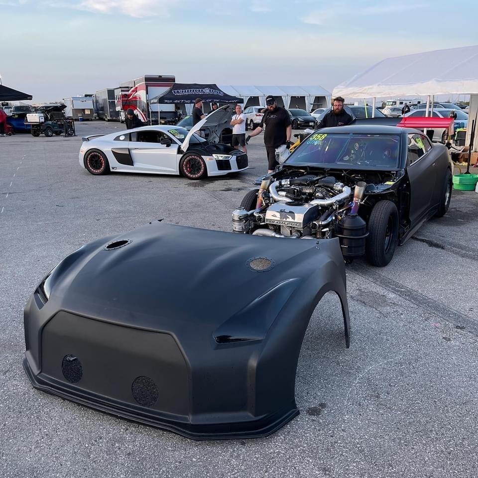 Nissan GT-R R35 GT1R 1 PIECE FRONT CLIP DRAG BUMPER FRONT END | eBay