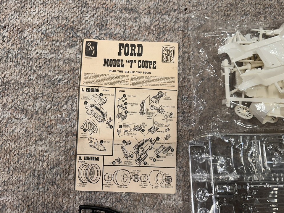 AMT Street Rods 1925 Ford Model T Coupe 1/25 Model Kit 1973 #T128 NEW ...