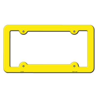 Yellow Solid Novelty Metal License Plate Frame LPF-006 | eBay
