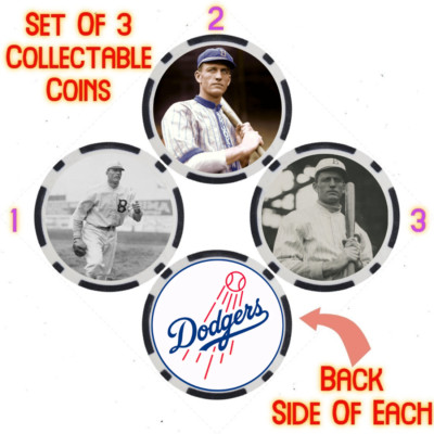JAKE DAUBERT - LEGENDARY DODGERS BASEBALL PLAYER - COLLECTABLE COIN SET ...