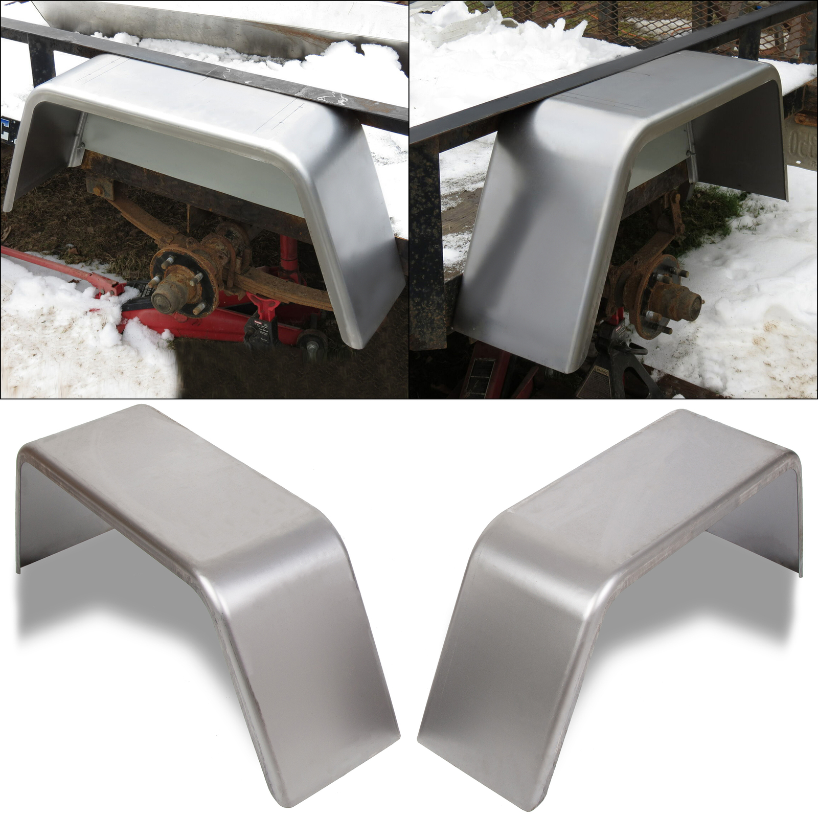 Square Trailer Fenders For 14"-16" Wheels For Car Hauler Cargo Utility ...