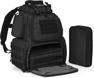 Tactical Pistol Backpack with 3 Cases, Hand Gun Range Bag for Shooting ...