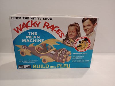Wacky Races THE MEAN MACHINE Build & Play Model Car Kit Press-Lock 1/25 ...