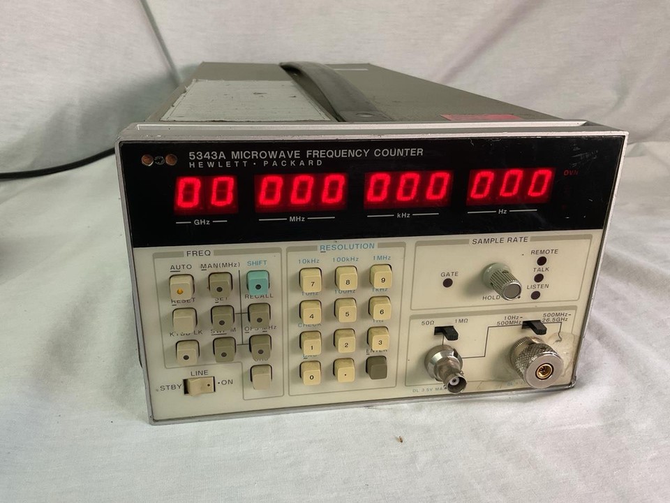 HEWLETT PACKARD HP 5343A MICROWAVE FREQUENCY COUNTER 10Hz-26.5Ghz | eBay