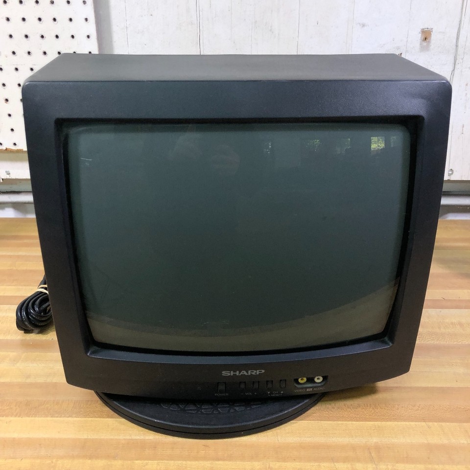 Sharp 13N-M100B 13" CRT TV Front RCA Inputs - Retro Gaming | eBay