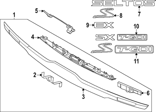 Genuine Kia Hatch Emblem 86300-Q5600 | eBay