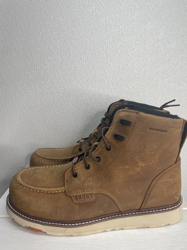 Brunt Mens Size 13 The Marin Comp Toe 6 Inch Work Boot Brown Leather ...