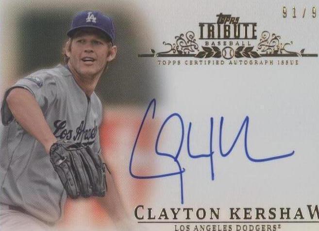 2013 Topps Tribute - Autograph Clayton Kershaw #TA-CK /99 (AU) for sale ...