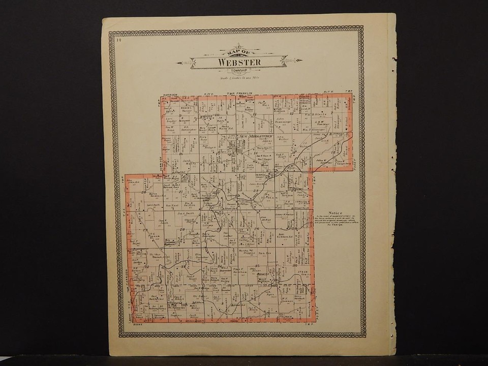 Indiana, Harrison County Map Harrison Township, 1906 Dbl. Pg ...