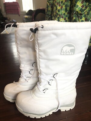 Sorel Snowlion Tall Women's Snow Boots Size 9 White | eBay