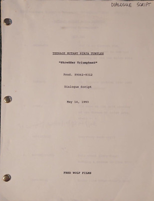 Teenage Mutant Ninja Turtles 1993 Original Dialogue Script Jennifer ...