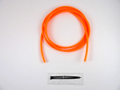 6’ x 1/8” (3.2mm) ID x 1/4” NEON ORANGE FUEL LINE GAS TUBE SMALL CARB ...