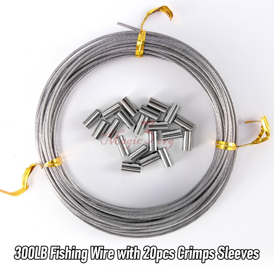400Lb Fishing Wire Stainless Steel Single Strand Leader Wire for Shark ...