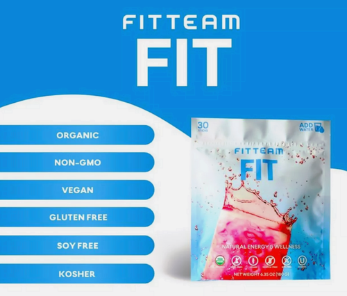 Fitteam FIT – Natural Energy & Wellness Drink Mix - Fruit Punch - 30 ...