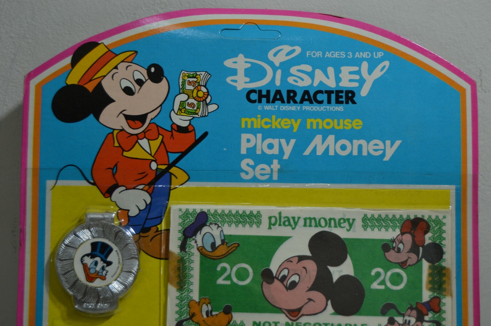 RARE Vintage 70´s Disney Mickey Play money Set Kingsway Hong Kong MIB ...