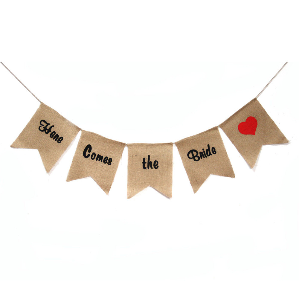 Here Comes The Bride Groom Banner Personalised Here Comes Your Bride