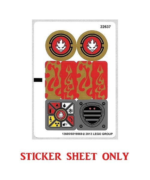 LEGO 70500 - Ninjago: The Final Battle - Kai's Fire Mech - STICKER ...