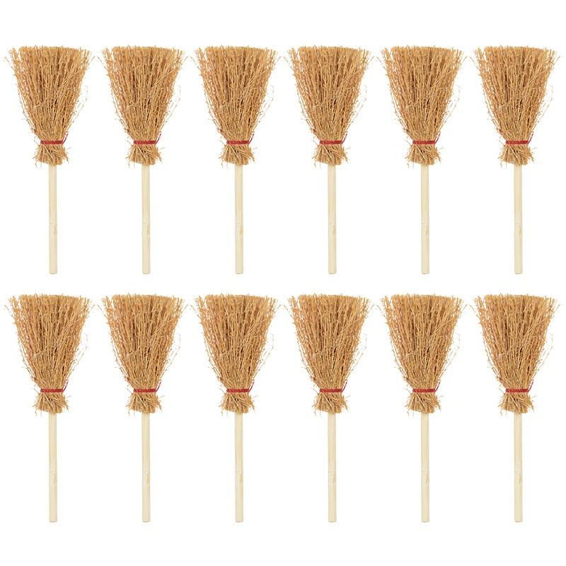 10/20pcs Mini Witch Broom DIY Hanging Ornament Halloween Party - Home ...