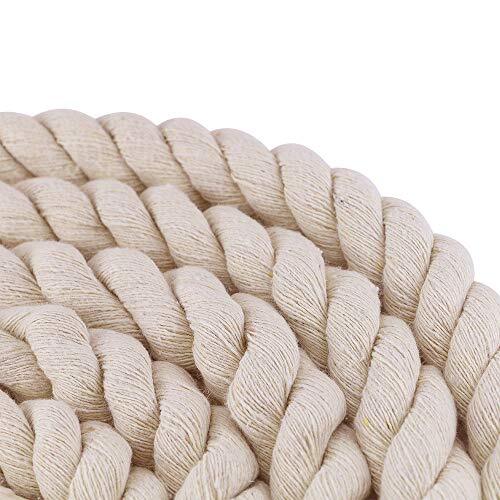 10ft Natural Twisted Cotton Rope Strong Triplestrand Rope For Sports ...