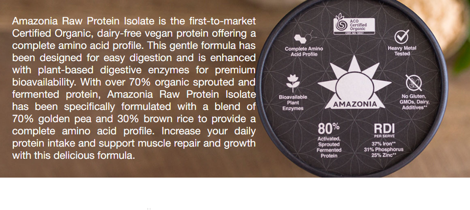 NEW Amazonia Raw Protein Isolate Vanilla 500g | eBay