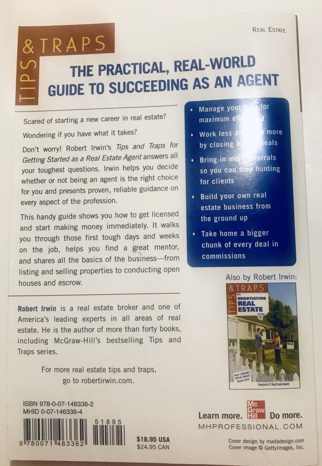 Tips and Traps for Getting Started as a Real Estate Agent by Robert ...
