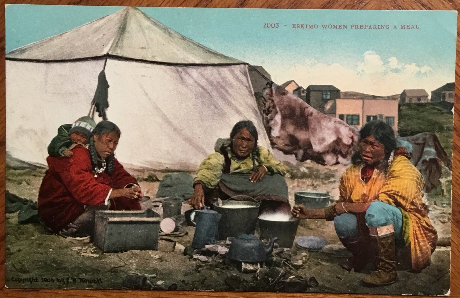 1911 Postcard Eskimo Women Preparing A Meal Copyright 1904 | eBay