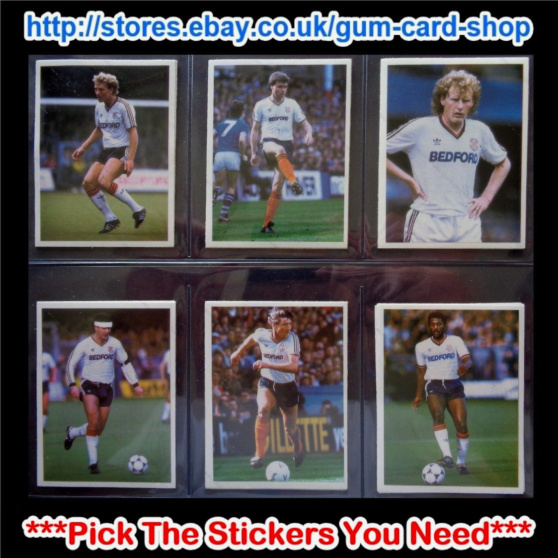 DAILY MIRROR 1986-87 STICK WITH SOCCER (LUTON TOWN) *PLEASE SELECT ...