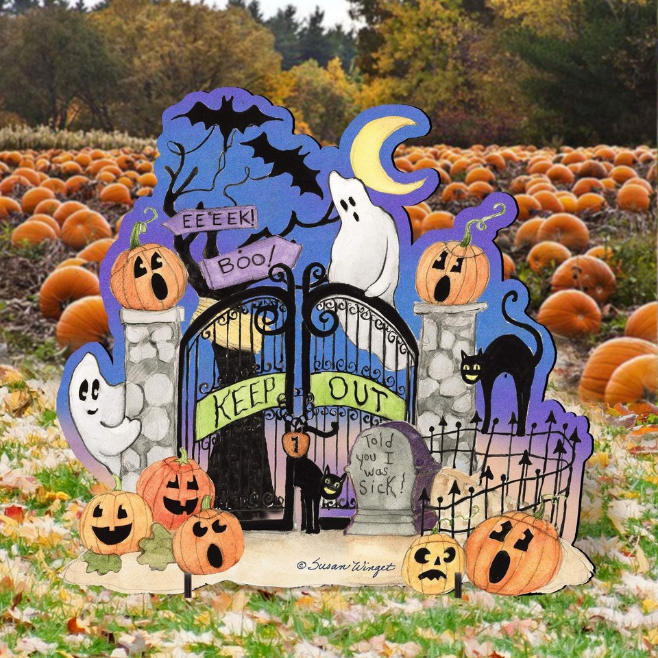Halloween Scene Outdoor Dcor by Susan Winget - Designocracy - 8471205F ...
